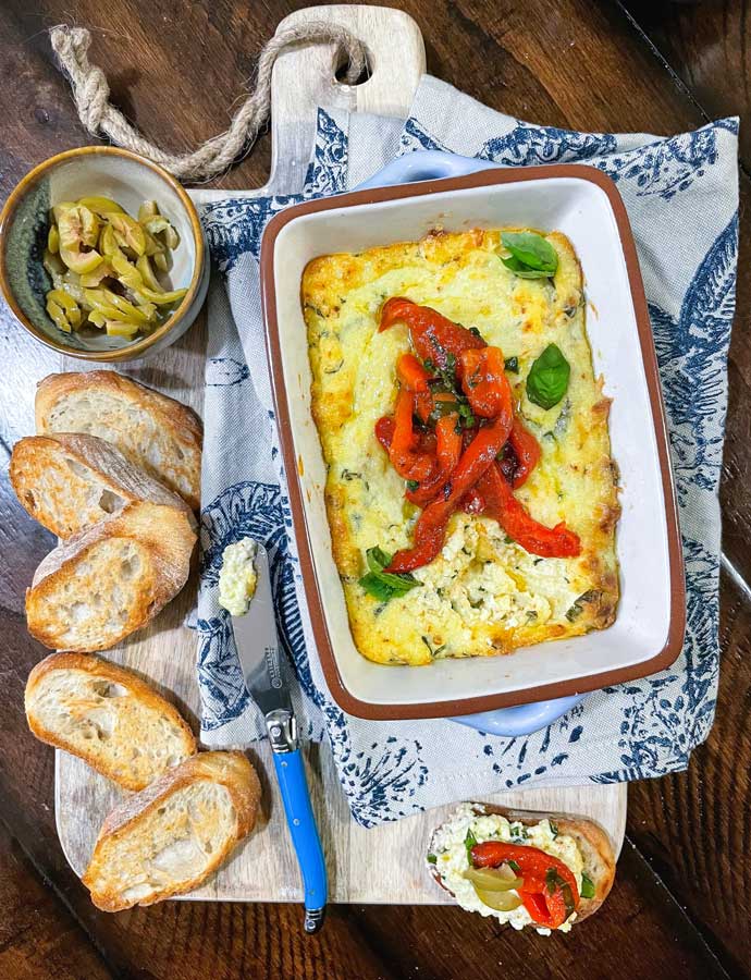 Baked Ricotta with Aleppo Chilli and Mint - Food Daydreaming